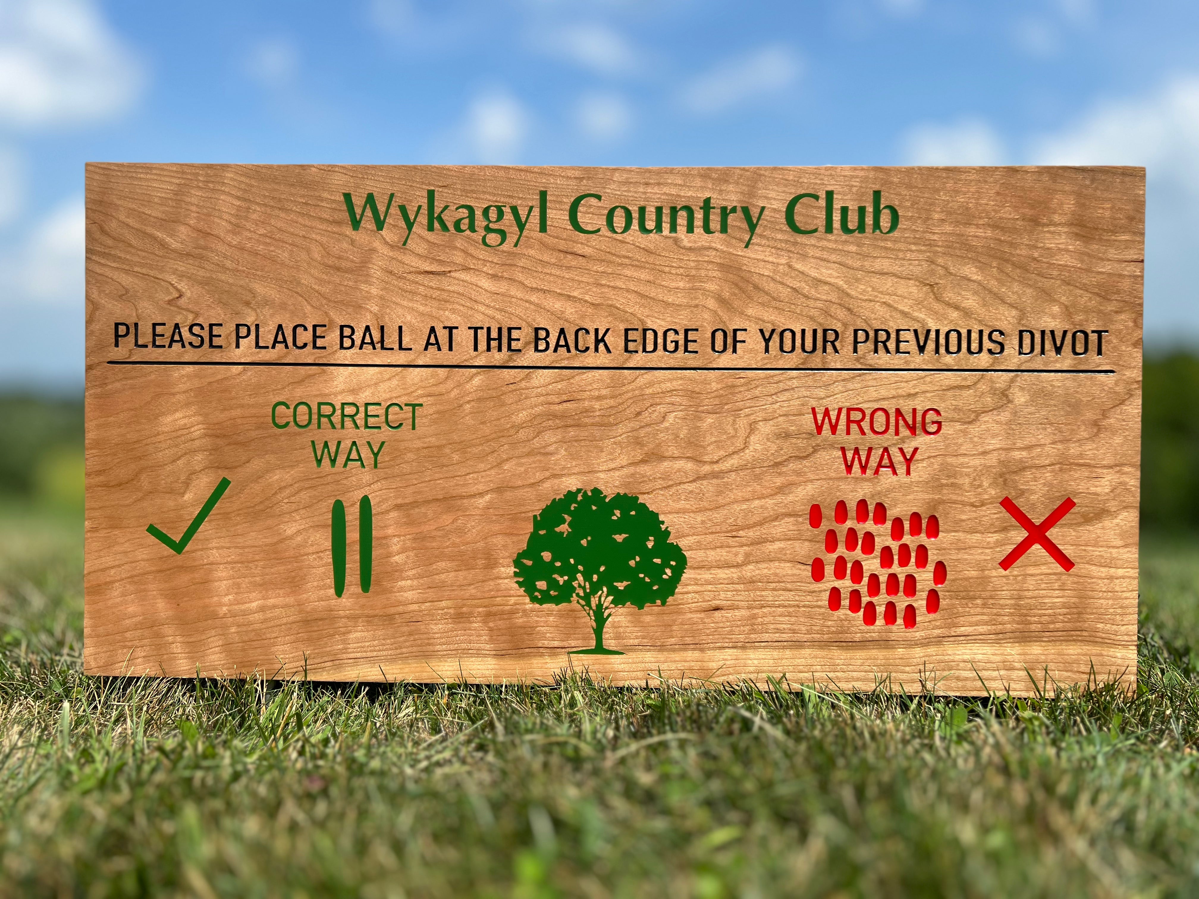 Proper Divot Pattern Sign – Customwedgewoods